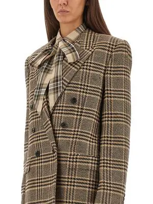 Saint Laurent Silk And Cashmere Blazer - Cream