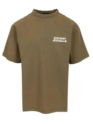 Balenciaga Masking Tape' T-shirt - Green