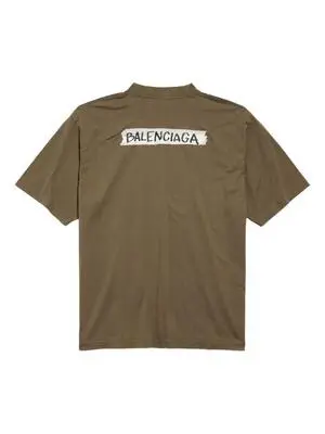 Balenciaga Masking Tape' T-shirt - Green