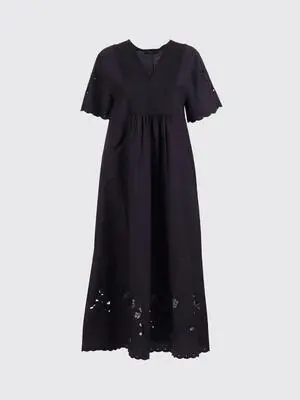 Black Cotton Midi Dresses