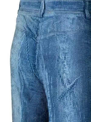 FORTE_FORTE Degradé Denim Velvet Wide Leg Pants Delav - Blue
