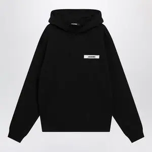 Jacquemus Grosgrain Logo Hoodie - Black