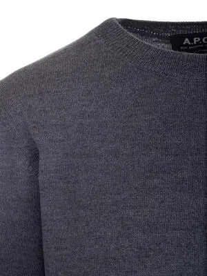 A.p.c. Wool Crew Neck Pullover - Gray