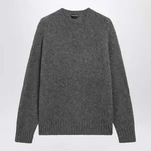 TOM FORD Cashmere Crew-neck Sweater In Light Charcoal - Gray