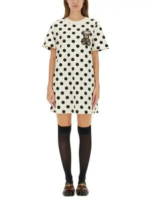Moschino Teddy Polka Dots Dress - Cream