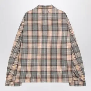 Prada Steel/cameo Checked Cotton Shirt