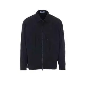 Stone Island Logo Overshirt - Black