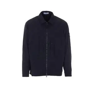 Stone Island Logo Overshirt - Black