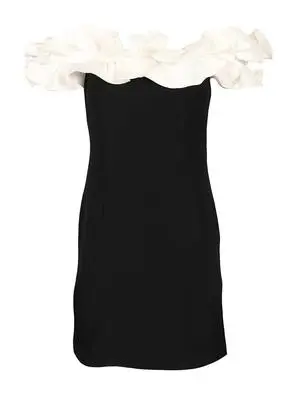 ROTATE BY BIRGER CHRISTENSEN Ruffle Mini Dress - Black