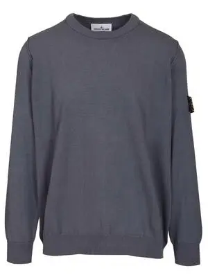Stone Island STONE ISLAND Organic Cotton Crew Neck Sweater Gray
