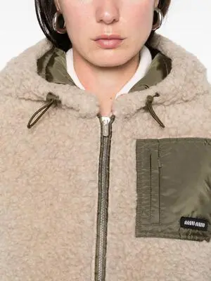 Miu Miu Teddy Blouson Jacket - Multicolor