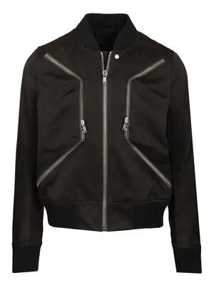 Rick Owens Heizer Flight Nylon Jacket - Black