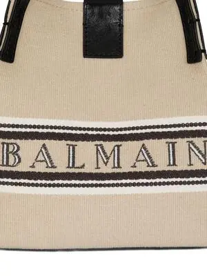 Balmain Canvas And Leather Bucket Bag - Multicolor
