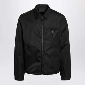 Prada Re-nylon Zip-up Jacket - Black