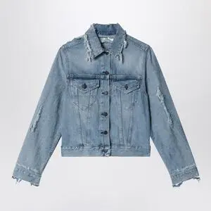 Acne Studios Distressed Denim Jacket Light - Blue