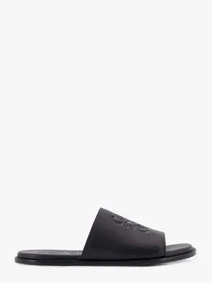 Loewe Paula's Ibiza Flex Anagram Leather Sandals - Black