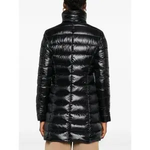 Herno Single Breasted Quilted Coat - Black
