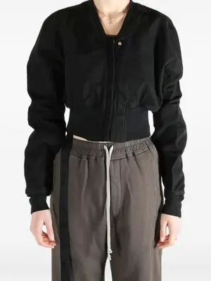 Rick Owens Cotton Cropped Bomber Jacket