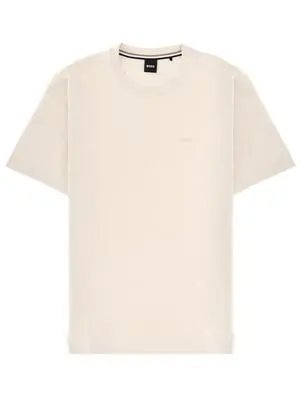 BOSS T-shirt With Logo - Cream