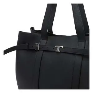 TOD'S Medium Leather Hobo Bag With T Timeless Logo