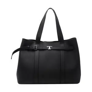 TOD'S Medium Leather Hobo Bag With T Timeless Logo