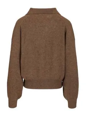LISA YANG Katriel Polo Sweater - Brown