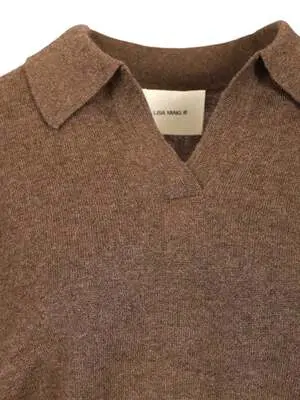 LISA YANG Katriel Polo Sweater - Brown