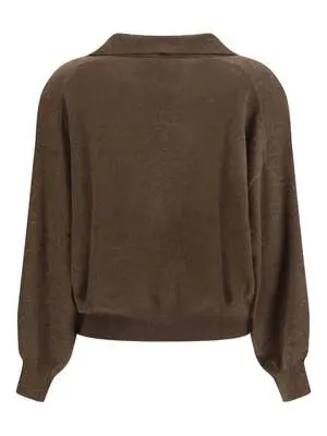 LISA YANG Katriel Polo Sweater - Brown