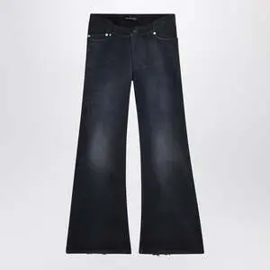 Balenciaga Navy Jeans With Curved Waist - Blue