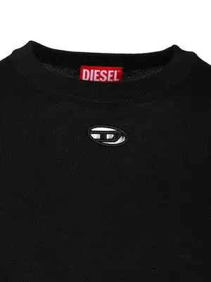 DIESEL® Wool Short Sleeve Sweater - Black