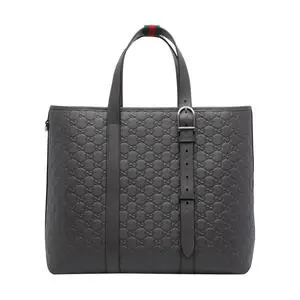 Gucci Big Gg Emblem Shopping Bag - Gray