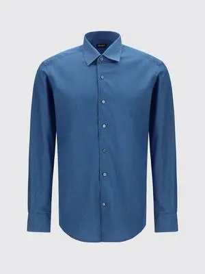 Zegna Long-sleeved Slim Fit Formal Shirt In Cotton With French Collar - Gray