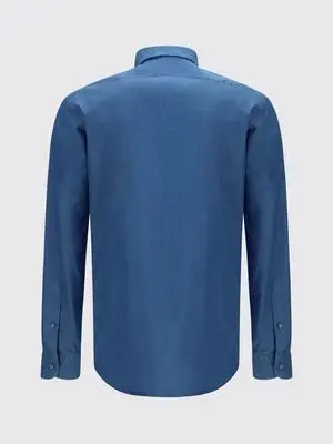Zegna Long-sleeved Slim Fit Formal Shirt In Cotton With French Collar - Gray