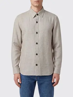 Zegna Shirt Jacket In Cashmere And Linen Blend