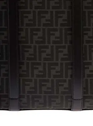 Fendi Shopper In Tech Fabric Jacquard Ff