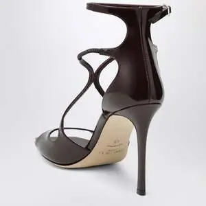 JIMMY CHOO Azia Sandals In Deep Patent Leather - Red
