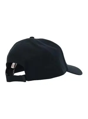 Moncler Baseball Cap With Logo Embroidery On Front In Cotton For - Black