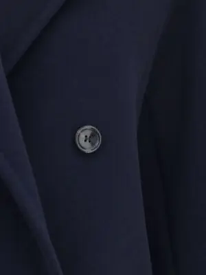 Max Mara Wool Caban Coat - Blue