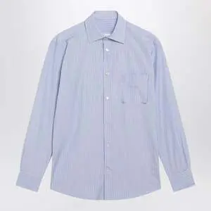MAISON MARGIELA Striped Shirt In Light Cotton - Blue