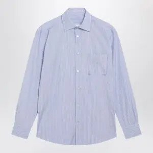 MAISON MARGIELA Striped Shirt In Light Cotton - Blue
