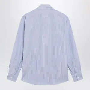 MAISON MARGIELA Striped Shirt In Light Cotton - Blue