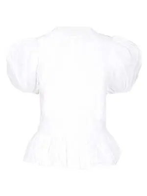 ROTATE BY BIRGER CHRISTENSEN Top With Puff Sleeves - White