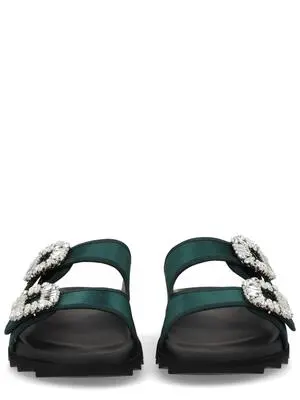 ROGER VIVIER Slidi Viv Sandal - Green