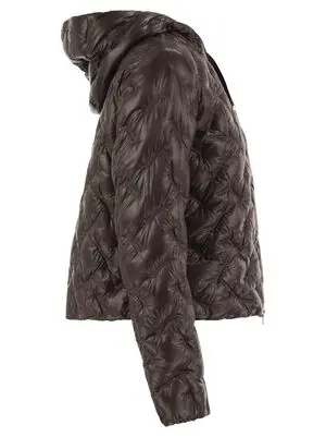 Herno Diamond-quilted Hooded Down Jacket - Brown