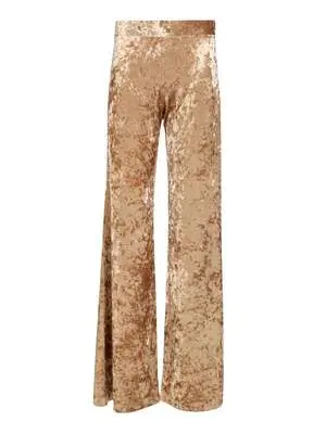 FORTE_FORTE Iridescent Velvet Trousers - Cream