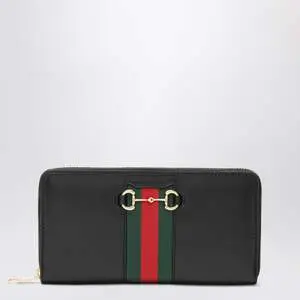 Gucci Horsebit Web Wallet - Black