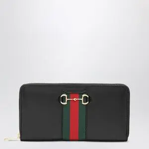 Gucci Horsebit Web Wallet - Black