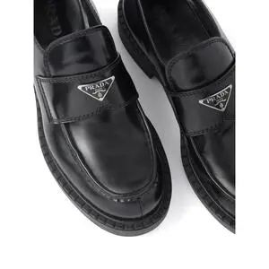Prada Brushed Leather Loafers
