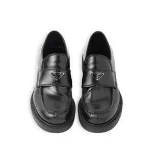 Prada Brushed Leather Loafers