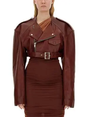 Rick Owens Leather Jacket - Multicolor